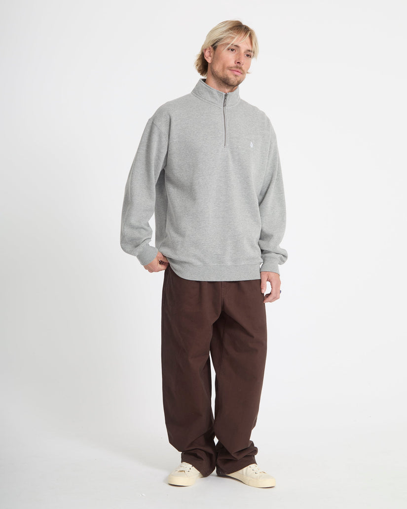 Single Stone Quarter Zip Sweatshirt - Heather Grey - Men - Volcom EU ...
