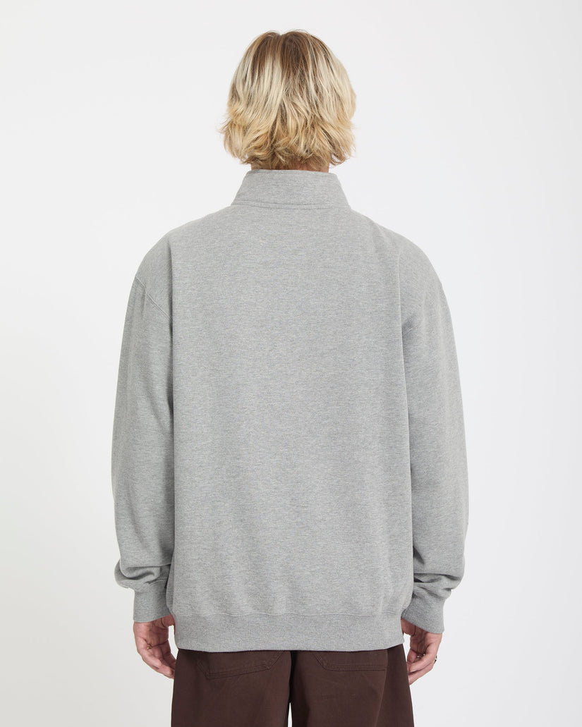 Single Stone Quarter Zip Sweatshirt - Heather Grey - Men - Volcom EU ...