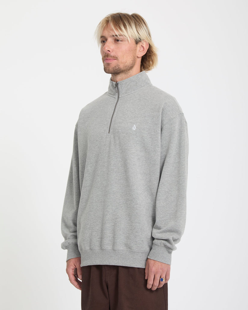 Single Stone Quarter Zip Sweatshirt - Heather Grey - Men - Volcom EU ...