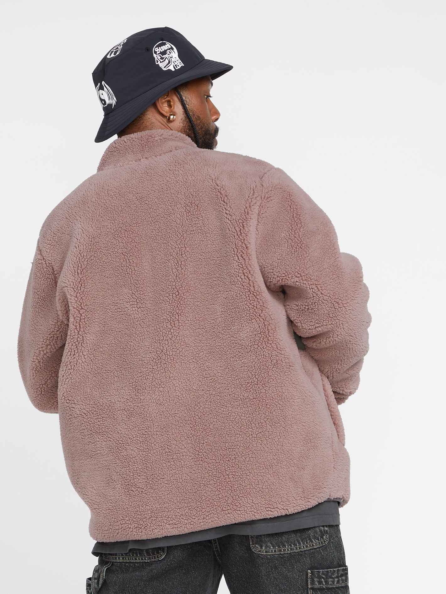 Storm Stone Zip Sherpa Sweatshirt - BORDEAUX BROWN - Herren - Volcom ...