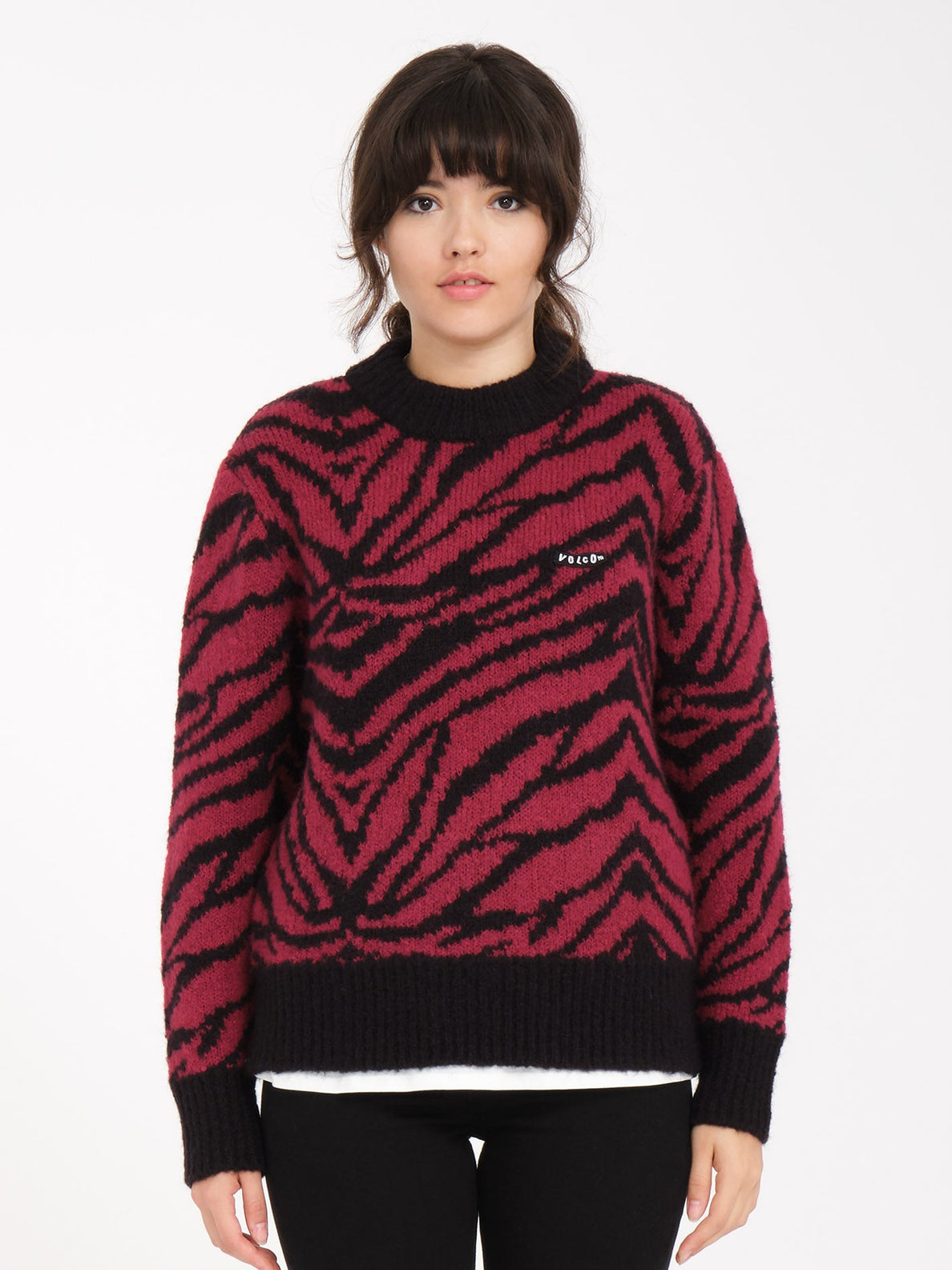Zebra Pullover - WINE - Damen - Volcom Deutschland