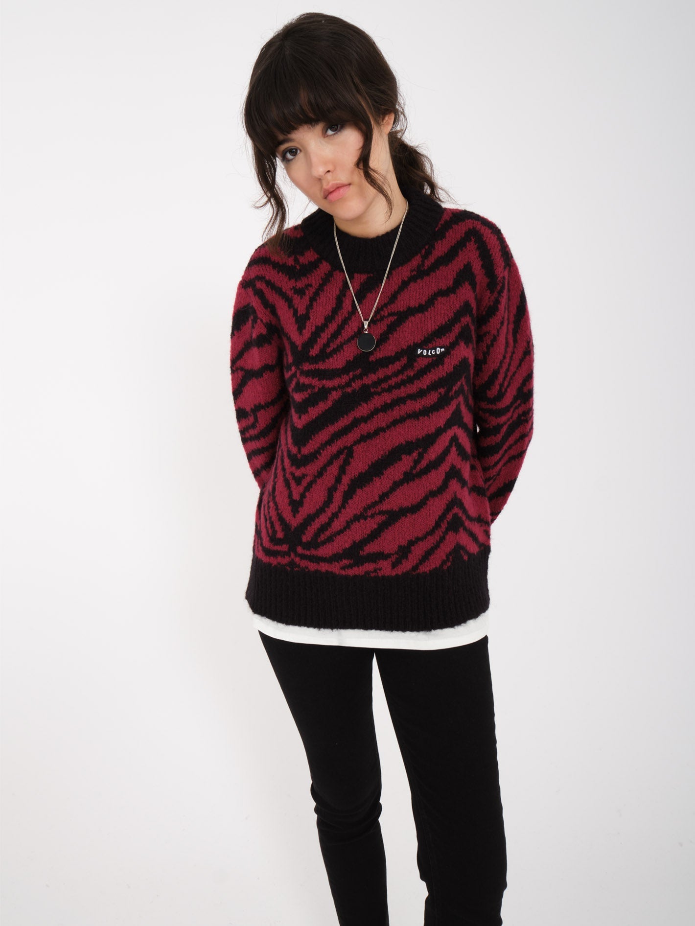 Zebra Pullover - WINE - Damen - Volcom Deutschland